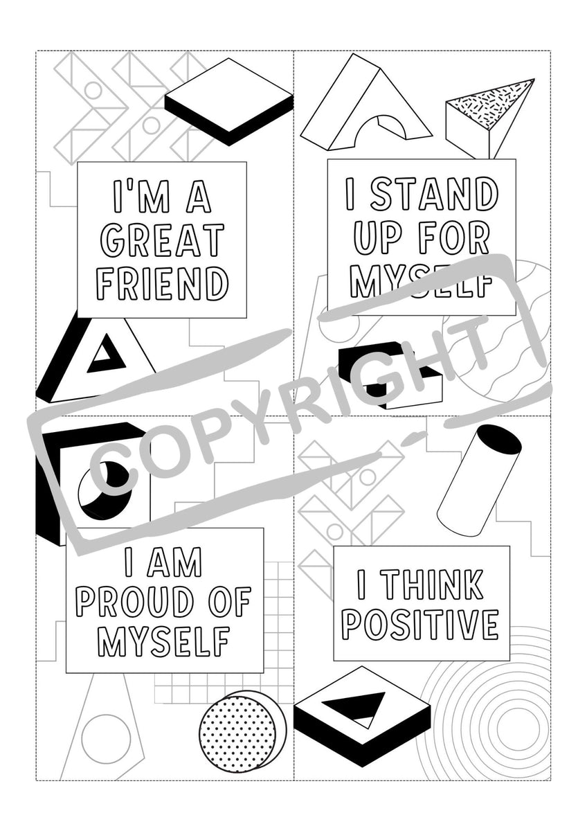 Mindfulness Affirmations- Geometric Shapes Edition – kidelp